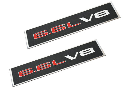 2pcs 6.6L V8 Emblems for 19-21 Truck Sierra Chevy Silverado 84337686 ...