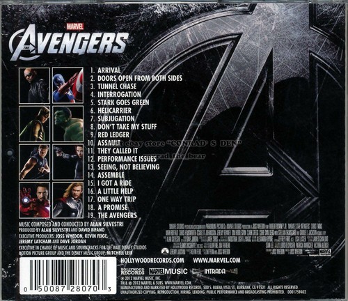 The Avengers [2012 Score] * by Alan Silvestri (CD, Nov-2011, Hollywood ...