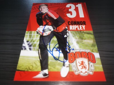 Connor Ripley hand signed Middlesbrough F.C Club autograph card | eBay