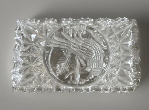 Vintage Echt Bleikristall West Germany Lead Crystal Bird Trinket Dish w ...
