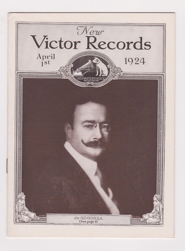 VINTAGE NEW VICTOR RECORDS APRIL 1924 MONTHLY ADVERTISING BROCHURE de ...