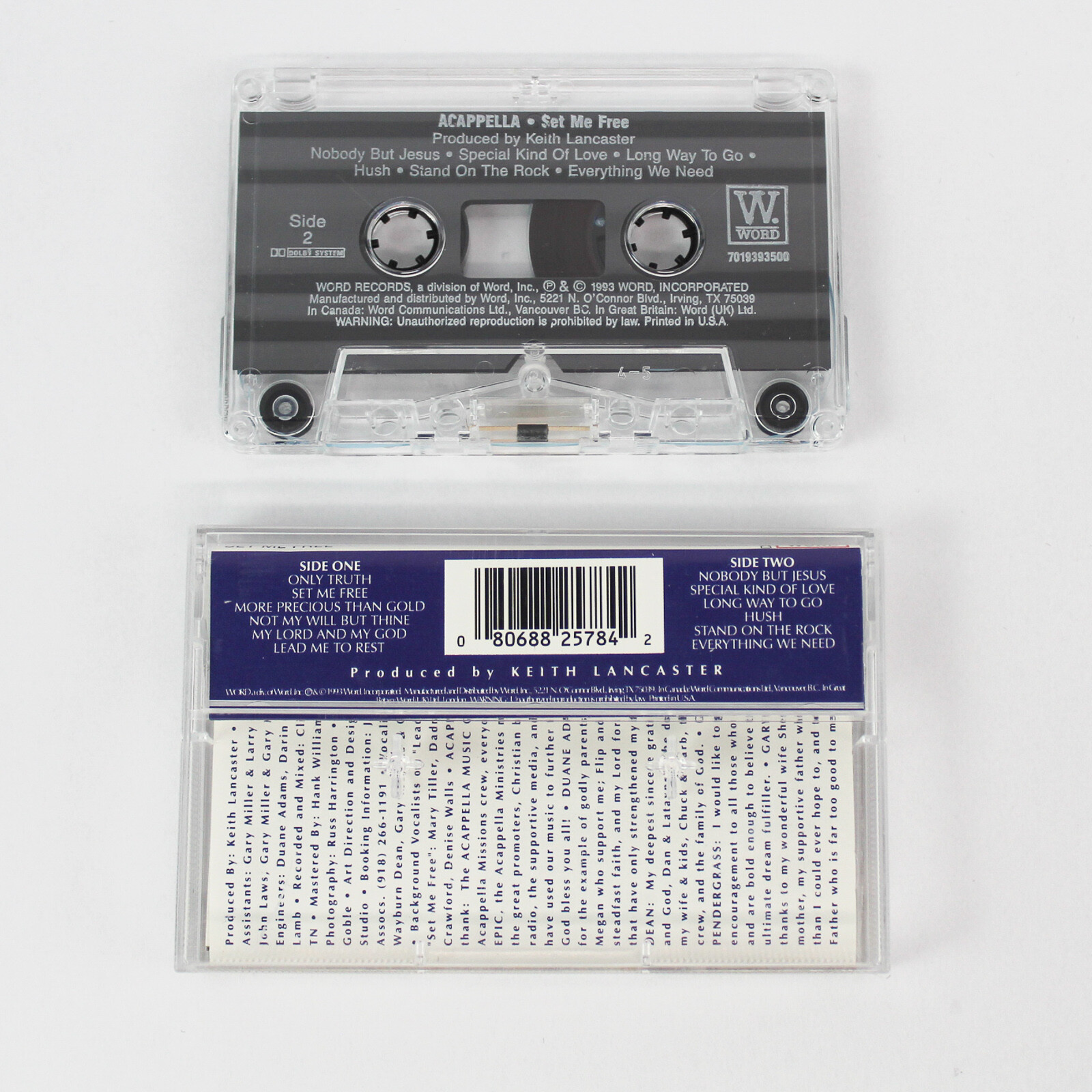 Set Me Free By Acapella Cassette 1993 Word Records | eBay