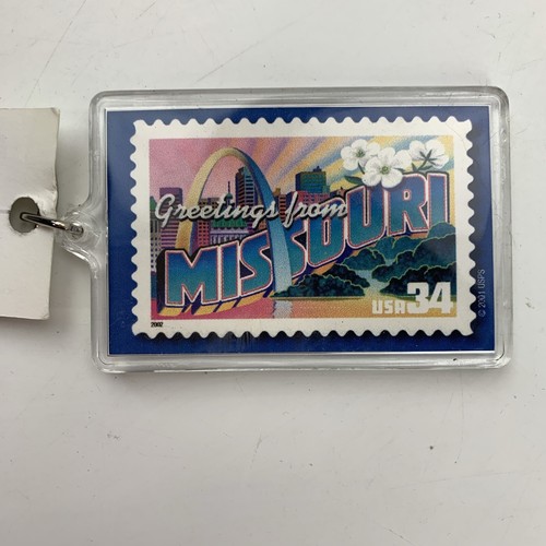 Greetings From Missouri Stamp Key Chain St Louis Arch | eBay