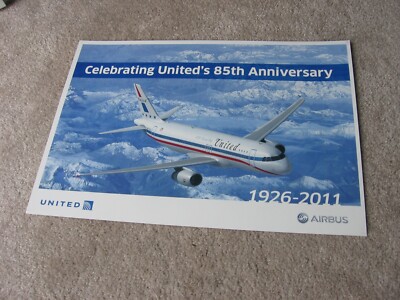 👉UNITED AIRLINES CELEBRATING UNITED'S 85TH ANNIVERSARY POSTER 1926-2011 ...