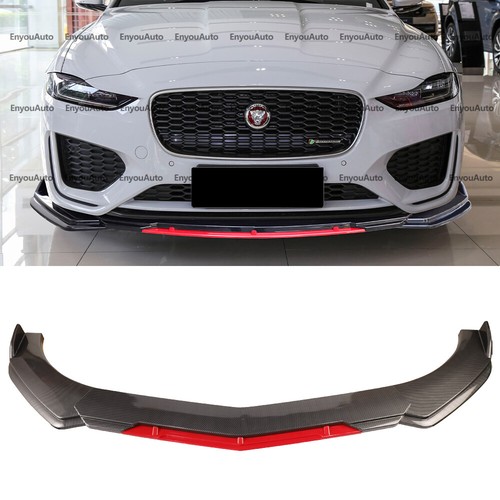 For Jaguar F-Type XE XF Front Bumper Lip Spoiler Splitter Carbon Fiber ...