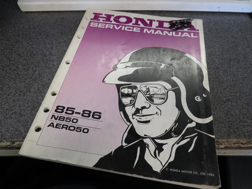 Honda Factory Service Manual 1985-1986 NB50 Aero 50 61GN201 | eBay