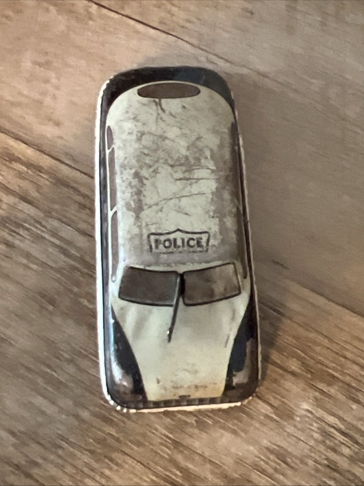 Vintage 1950s Argo Tin Litho Police Car - Post War Tin Litho Made In ...