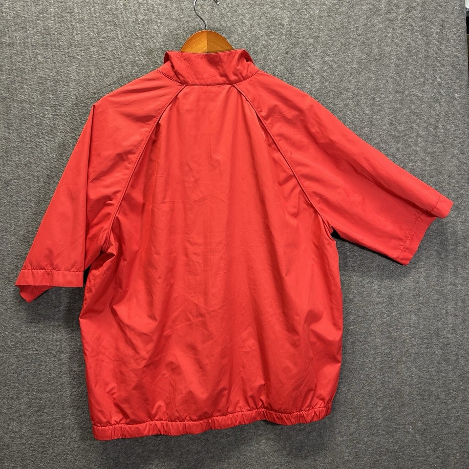 Greg Norman Jacket Mens L Red Quarter Zip Short Sleeve Golf Pullover ...