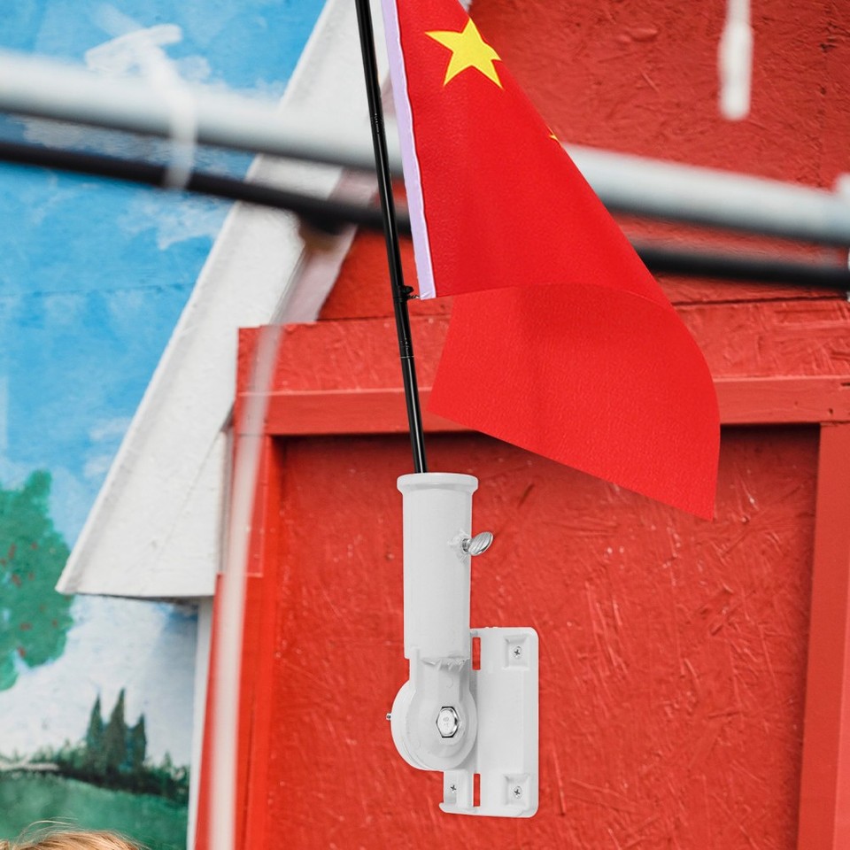 Adjustable Flag Pole Wall Mounted Holder Bracket Mounting Brackets ...