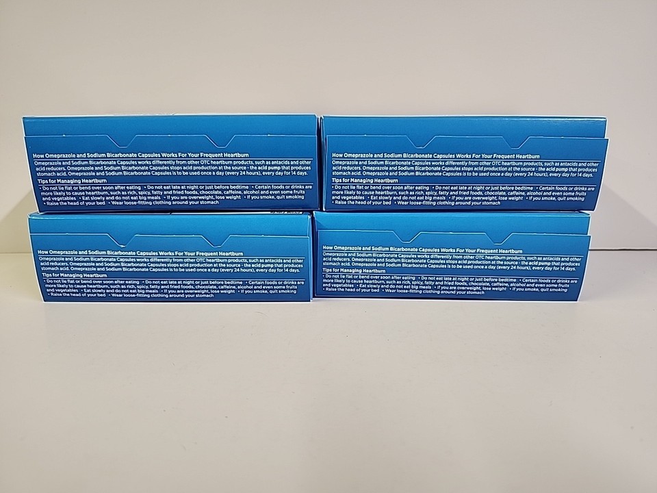 Omeprazole & Sodium Bicarbonate 20mg 42 Capsules Box (Lot Of 4 Boxes ...