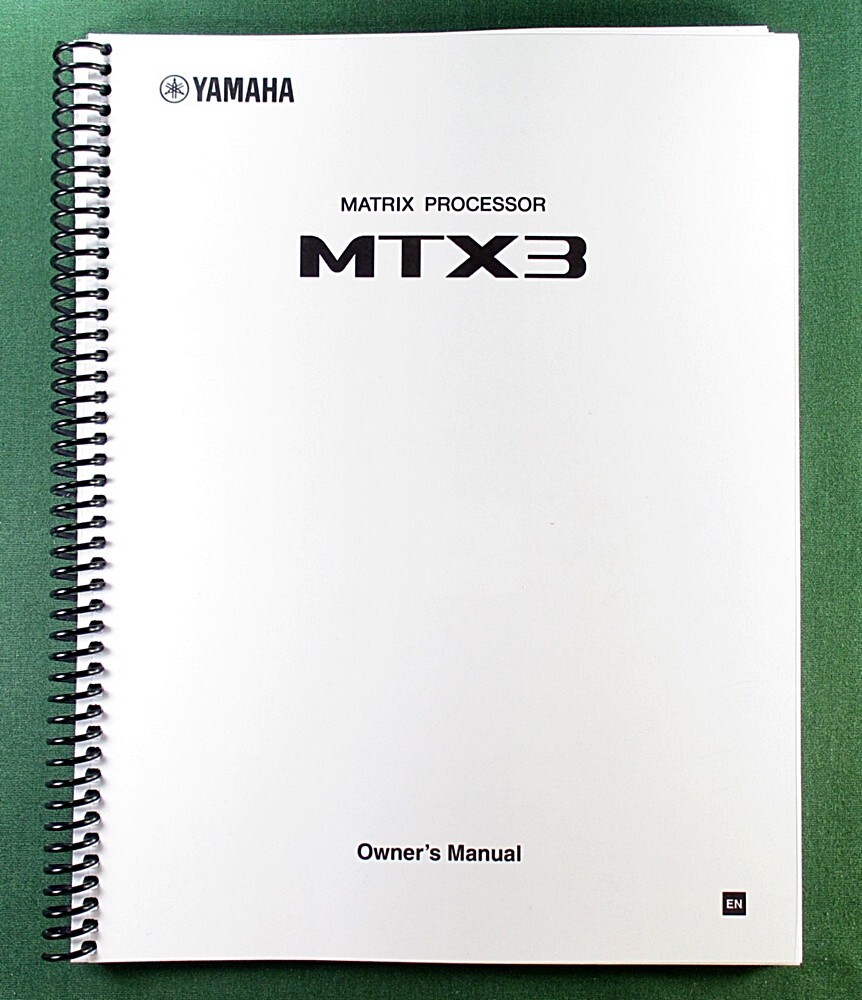 Yamaha MTX3 Instruction Manual: 28 Pages & Protective Covers! | eBay