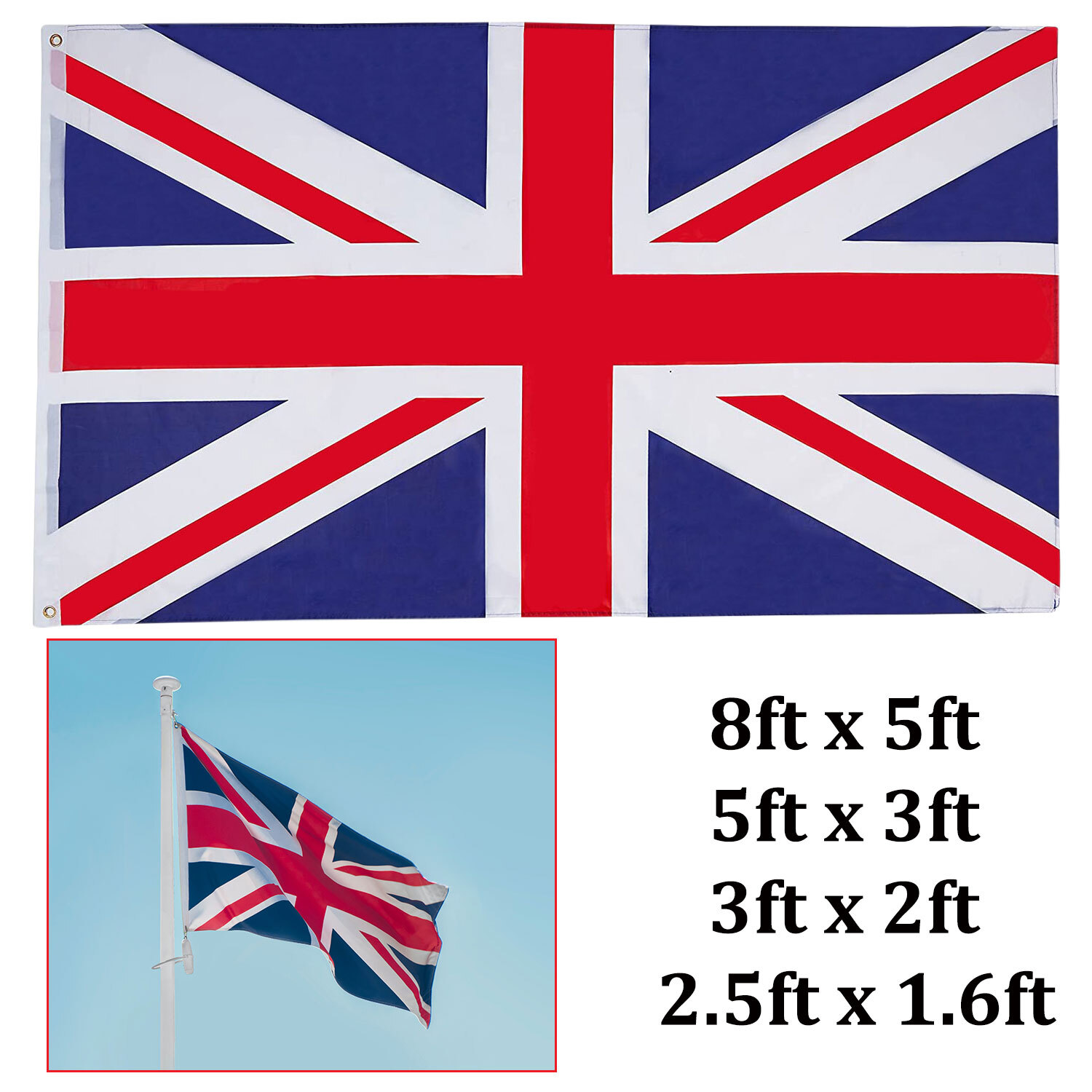 3x2 5x3 8x5 Large Union Jack Flag Great Britain Hand Flags Sport 3x2-5x3-8x5-large-union-jack-flag-great-britain-hand-flags-sport