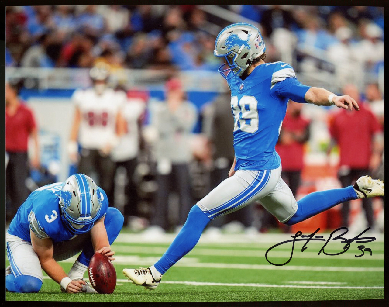 Jake Bates Signed Autographed 8x10 Photo vs. Bucs | eBay