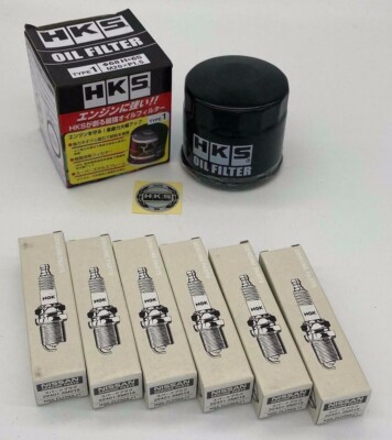 Nissan 350Z 3.5 VQ35DE x6 PLFR5A-11 LASER PLATINUM SPARK PLUGS + HKS ...