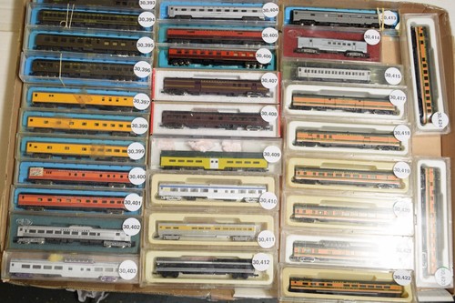 N Scale PASSENGER CAR ATLAS CONCOR UP GN CNW SF SP CN PRR sold ...