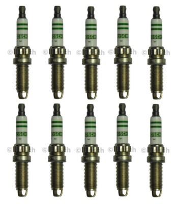 Bosch Set of 10 Spark Plugs (High Power) For BMW F01 E60 E71 E89 E90 | eBay