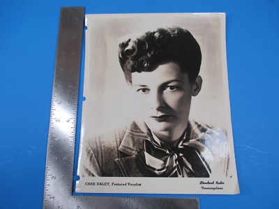 Vintage Cass Daley Vocalist Standard Radio Black and White Glossy Photo ...