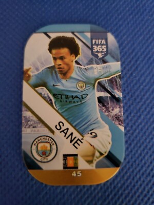 2019 XL Adrenalyn LEROY SANE FIFA 365 Metal card MANCHESTER CITY Soccer ...
