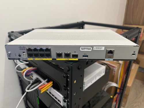 Cisco ISR C1111-8PWB Router (IOS-XE) with rackmount kit and power ...
