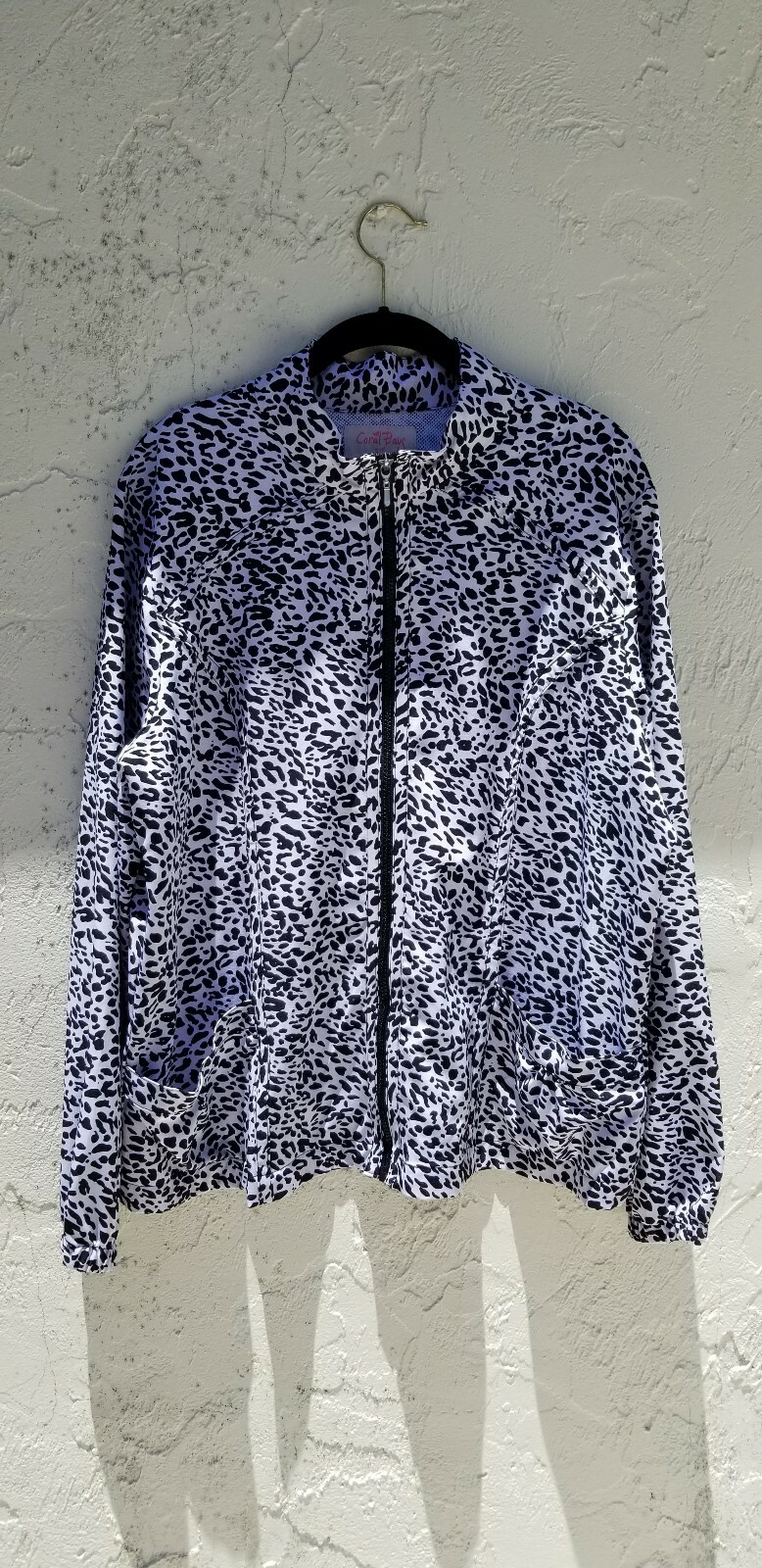 Coral Bay Golf XL Black / White Print Long Sleeved Jacket With 2 ...