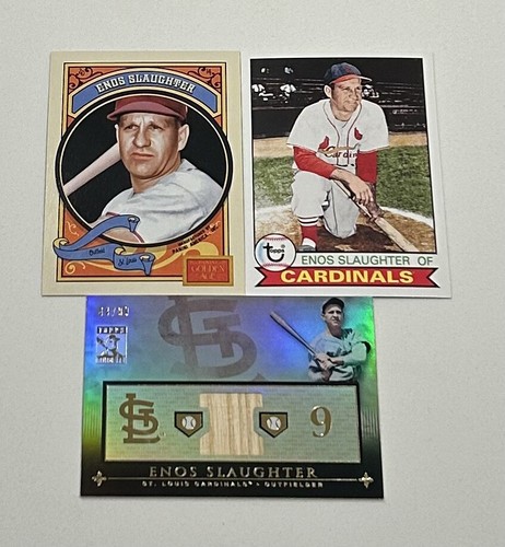Enos Slaughter Cardinals Tribute Bat # 44/ 99- Topps/ Golden Age (3 ...