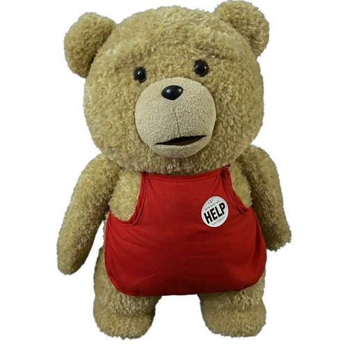 Ted Movie 24” Talking Plush Teddy Bear 1:1 Life Size Red Apron Tested ...