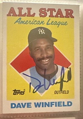 1988 Topps Dave Winfield Signed Baseball Encapsulated NM COLLECTIBLE | eBay