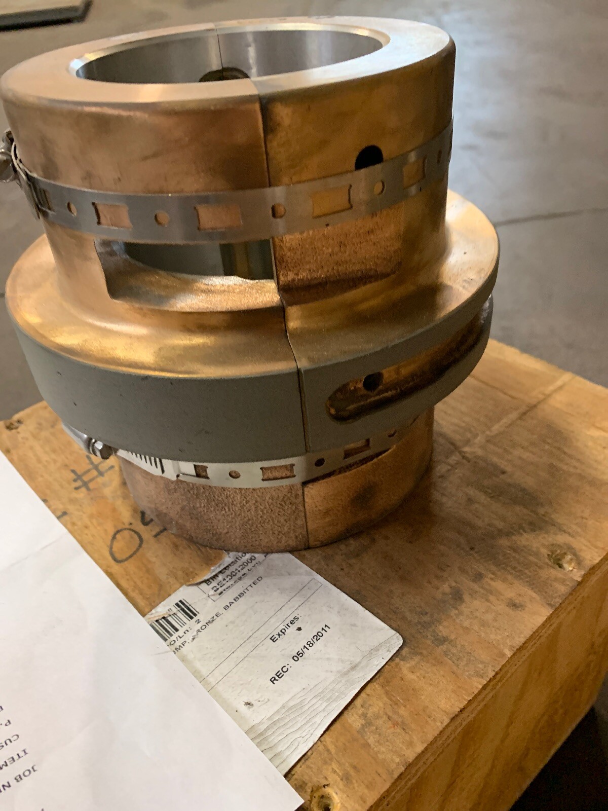 New Babbitt Bronze Pump Motor Bearing Sleeve 3-3/4” X 6-1/4” Warranty ...