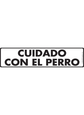 Cuidado Con el Perro - Beware of Dog Aluminum Dog Sign or Sticker - 12 ...