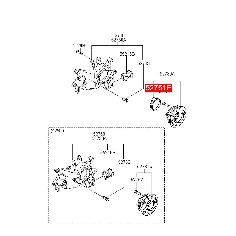 Fits for 16-20 Kia Sportage 2WD Rear Wheel Bearing Speed Sensor 58980 ...