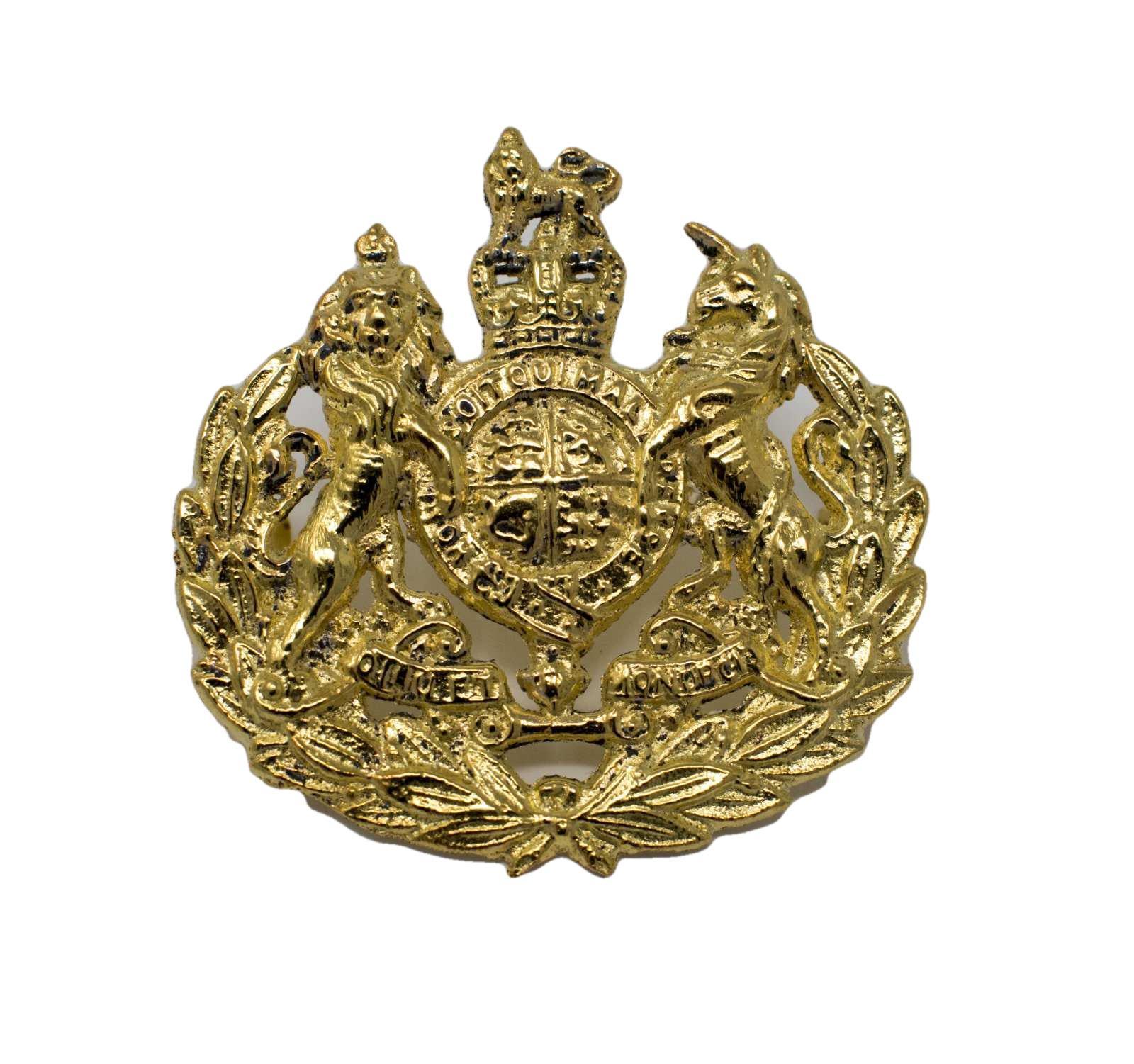 Royal Army Ordnance Corps Conductors Brass Badge Queen’s Crown R2043 ...