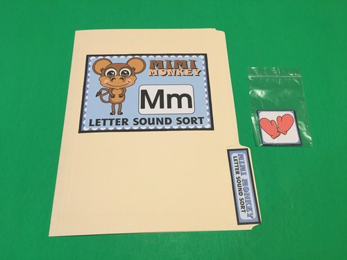 Mimi Monkey - Letter Mm - DIY File Folder game - Printed / Uncut | eBay