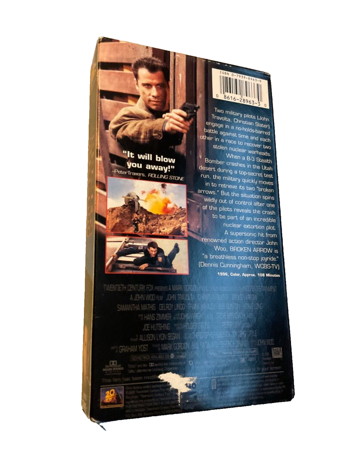 Broken Arrow (VHS, 1996) 86162896330| eBay