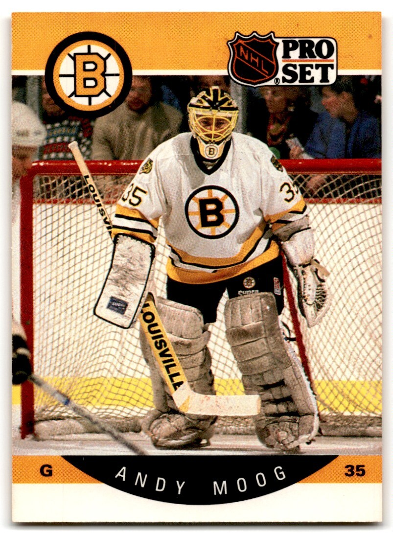 1990-91 Pro Set Andy Moog Boston Bruins #10 | eBay