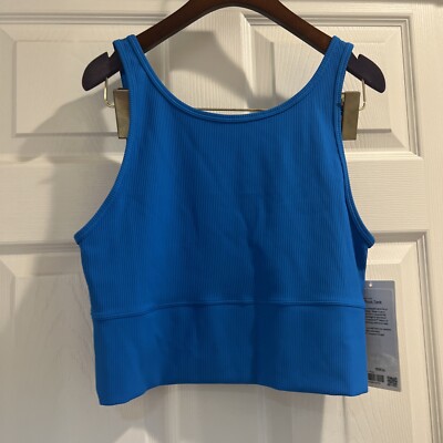 NWT lululemon Power Pivot Tank Top *Rib Poolside Blue Size: 12 | eBay