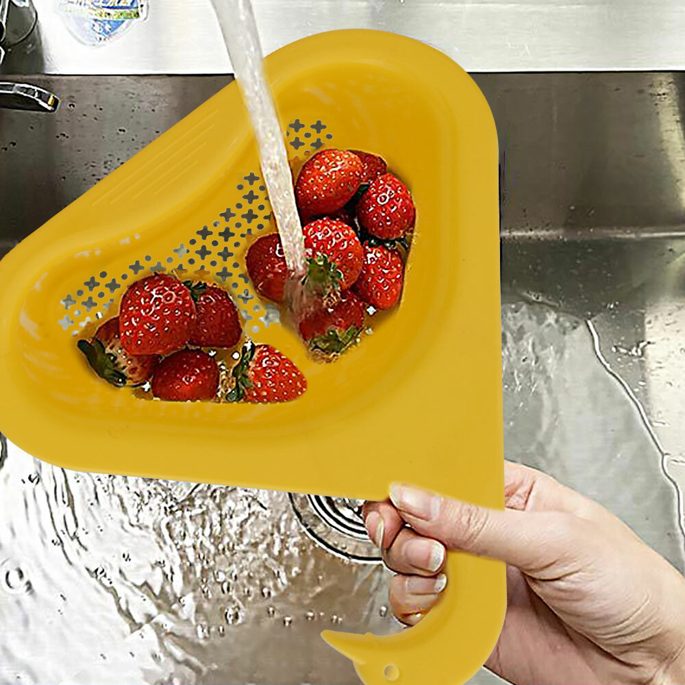 Multi-Functional Hanging Filtering Draining Rack Sink Strainer Basket ...