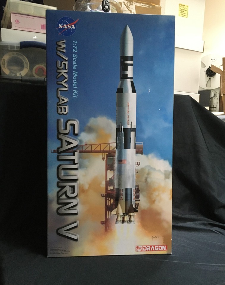SATURN V with SKYLAB "Dragon Models" #11021 1:72 SCALE PLASTIC MODEL ...