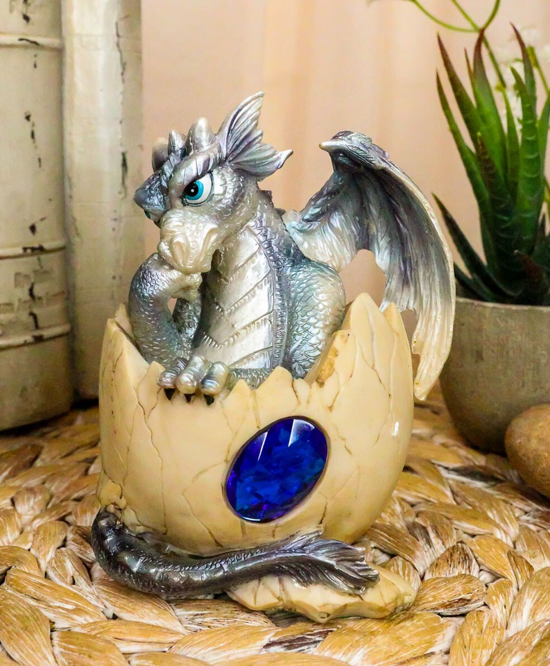 September Birthstone Dragon Egg Statue Blue Sapphire September Gem ...