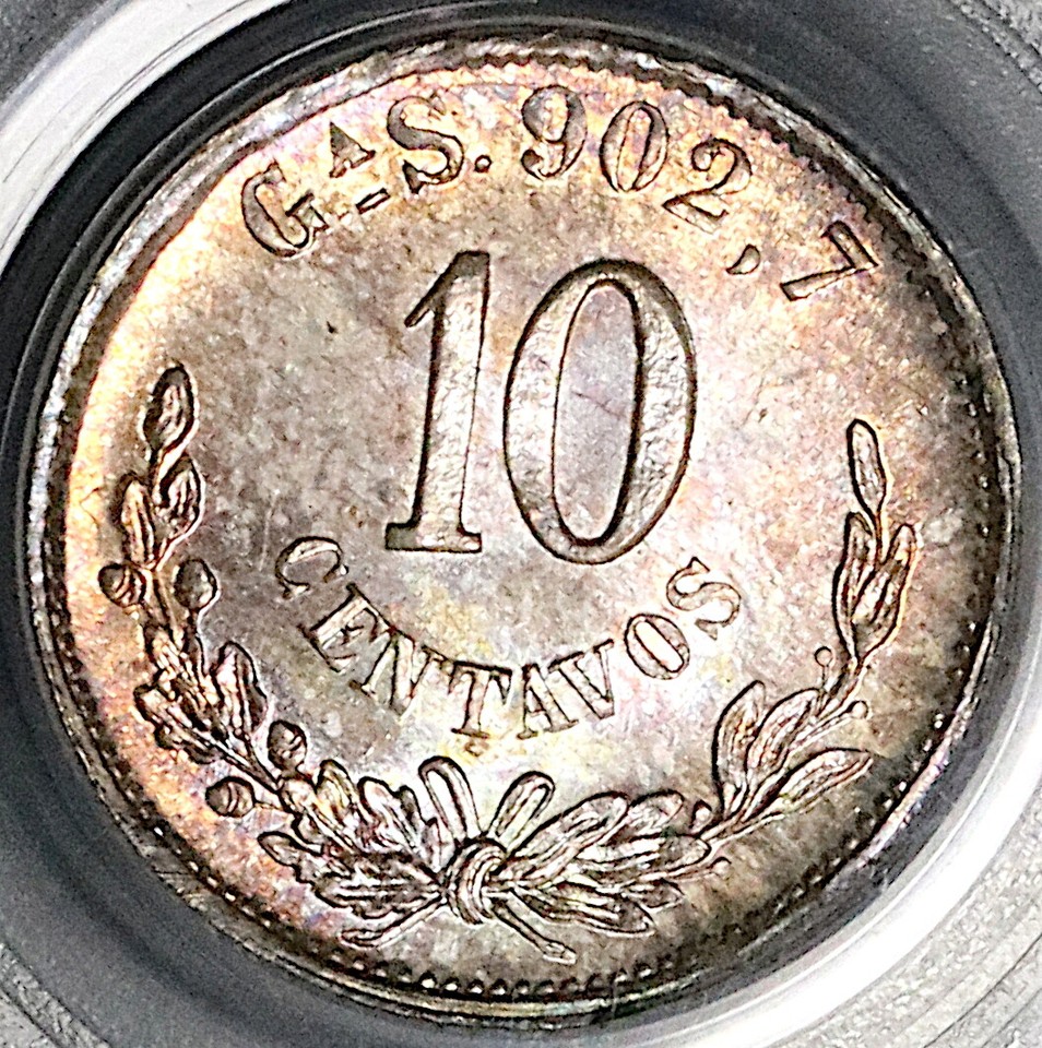 1892-Ga PCGS MS 65 Mexico 10 Centavos Guadalajara Gem Mint State Coin ...