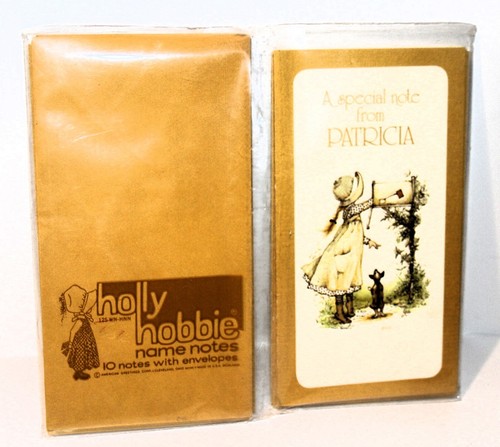 1970 HOLLY HOBBIE Personalized PATRICIA Name NOTE CARDS w/Envs AMERICAN ...