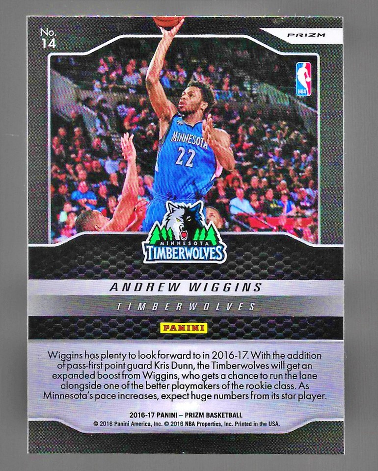 2016-17 Panini Prizm Sky's the Limit Ruby Wave Prizm Andrew Wiggins #14 ...