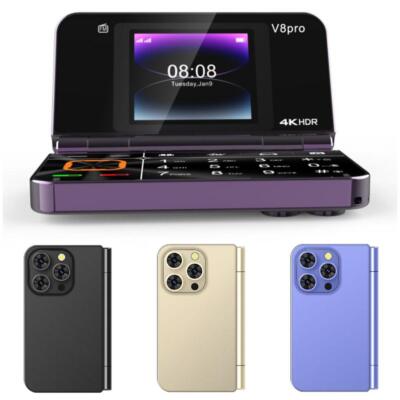 Unlocked Foldable Mobile Phone 2G GSM Cell Phones Dual SIM Dual Screen ...