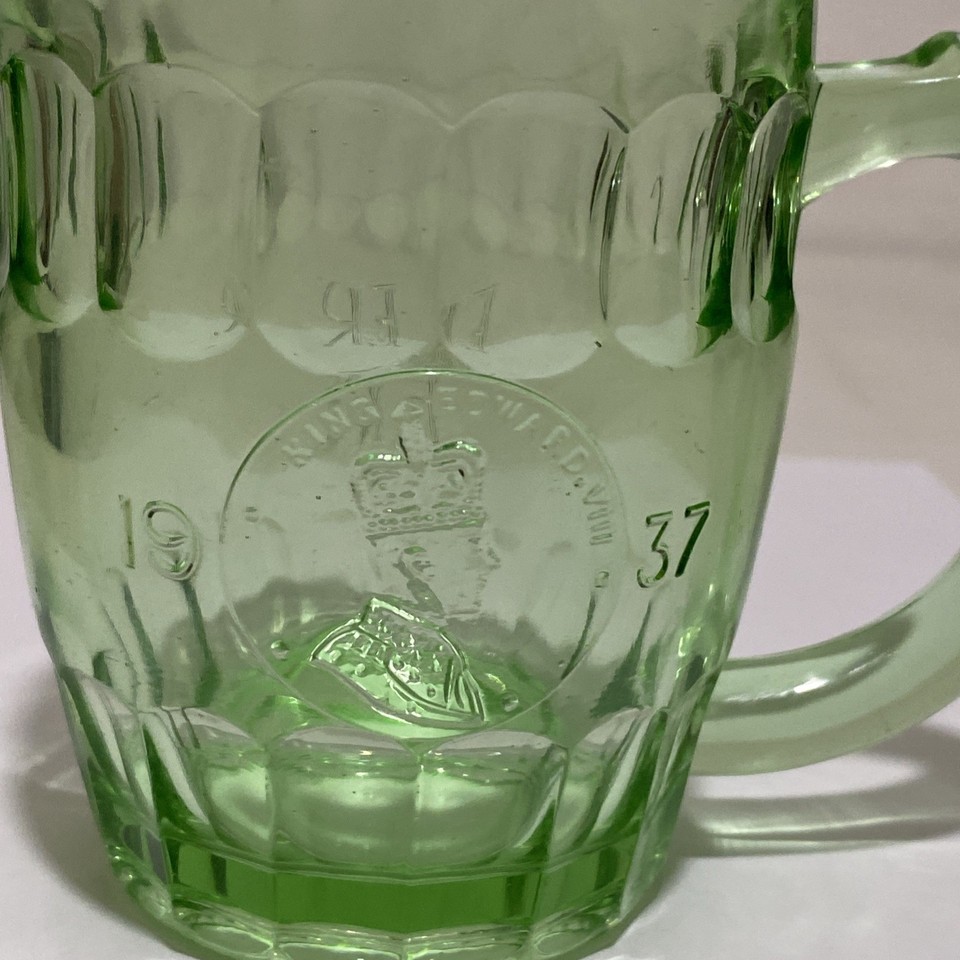 King Edward Vlll 1937 Green half pint Coronation beer glass Very Rare ...