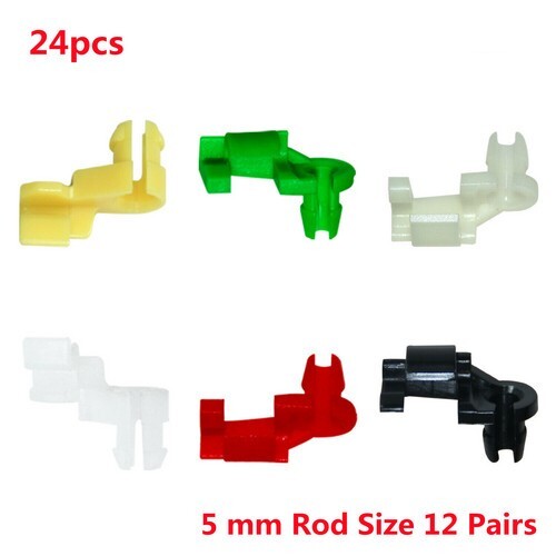 New 24PCS Car Rivet Door Lock Rod Clip 5mm Rod Retainer Push Clips ...
