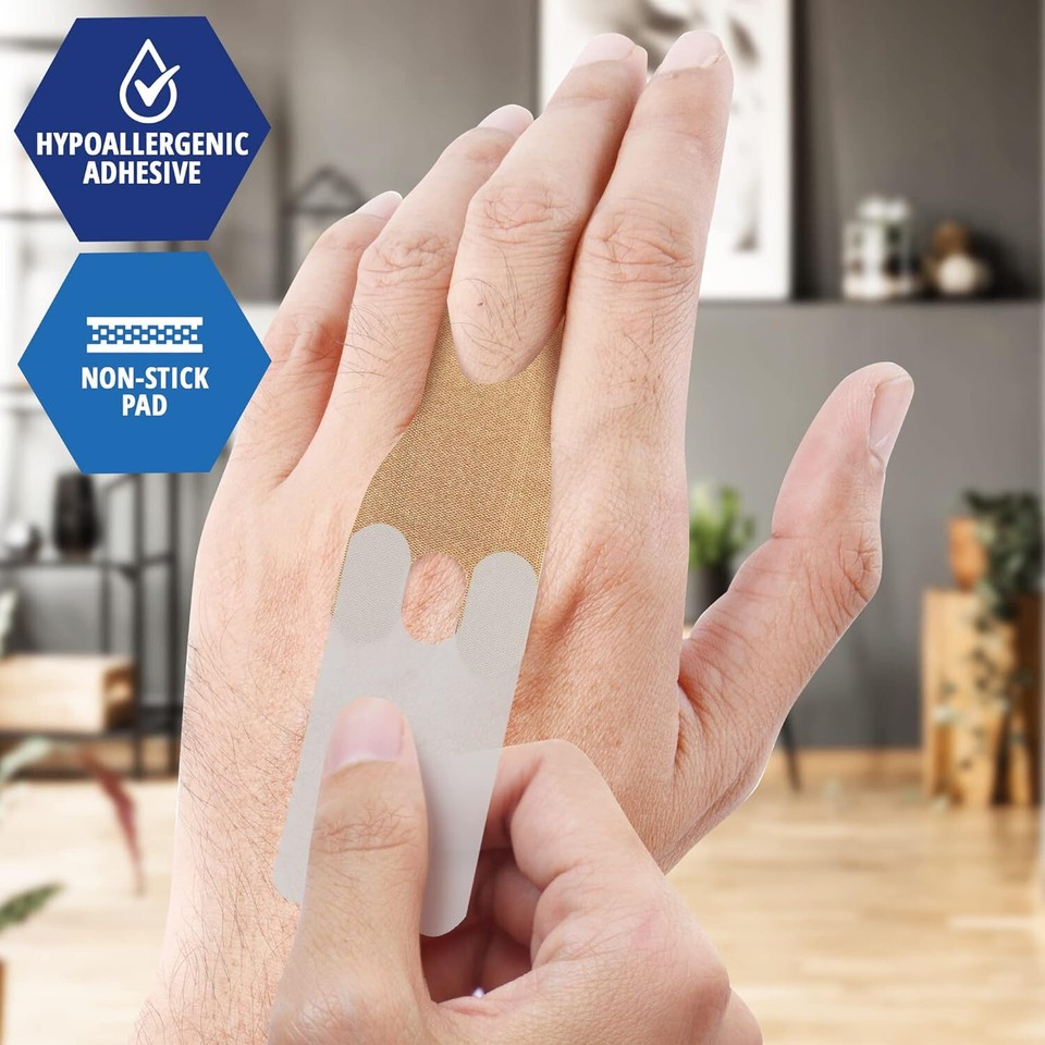 Fabric Bandaid Adhesive Bandages Band-Aid Strip Knuckle 3" Wound ...