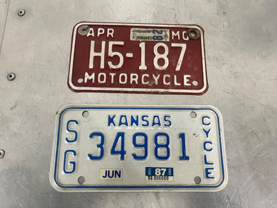 vintage motorcycle license plates | eBay