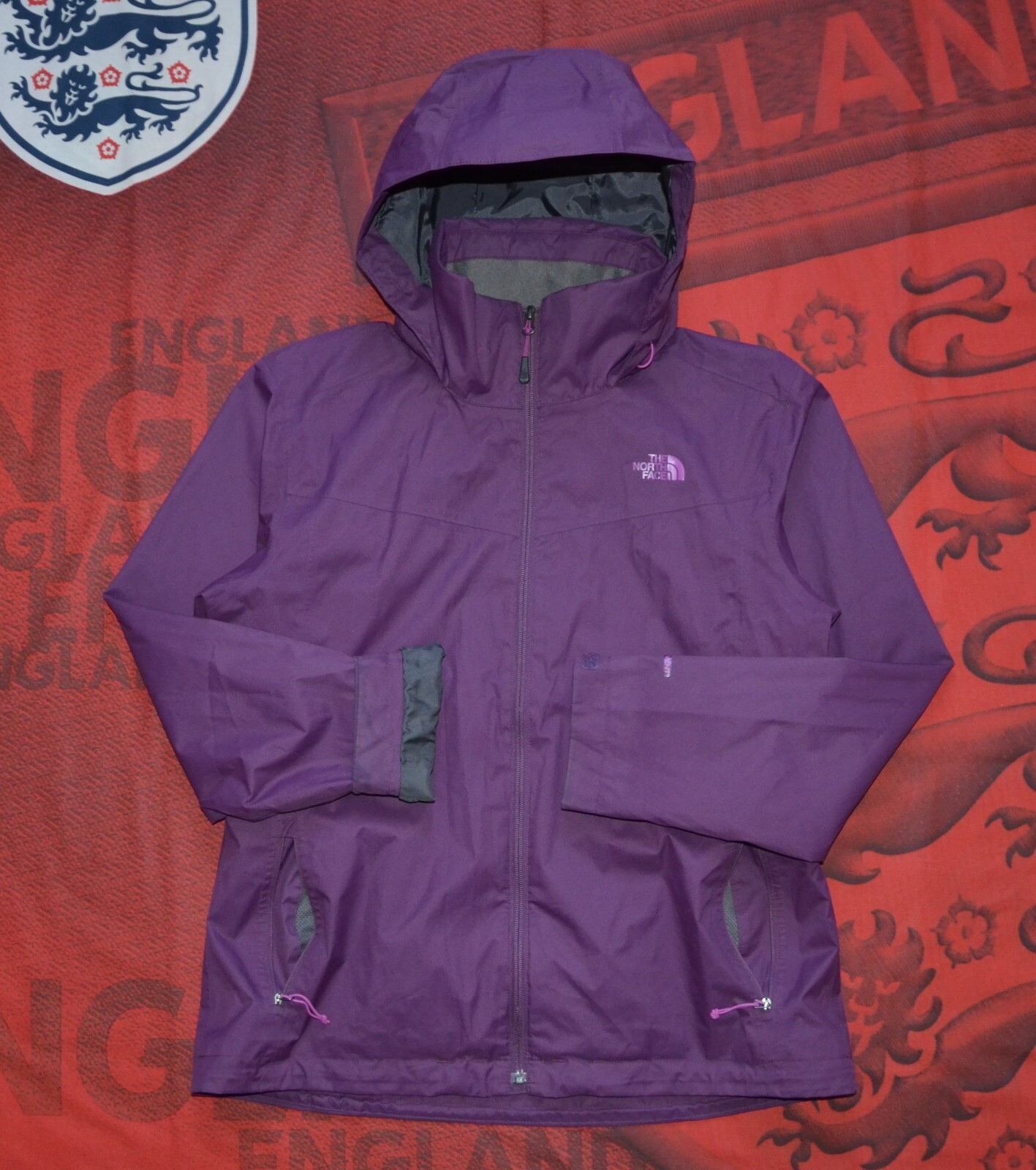 The North Face DryVent Women's Hooded Rain Jacket Violet Casual Outdoor ...