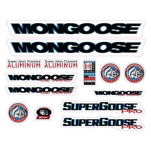 Mongoose - 1997 Supergoose Pro Decal set - old school bmx | eBay