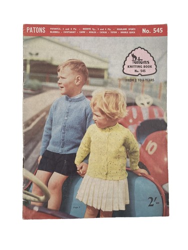 Patons Book 545 Kids In Various Yarns Vintage Knit Patterns | eBay