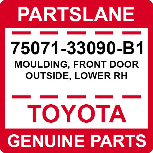 75071-33090-B1 Toyota OEM Genuine MOULDING, FRONT DOOR OUTSIDE, LOWER ...